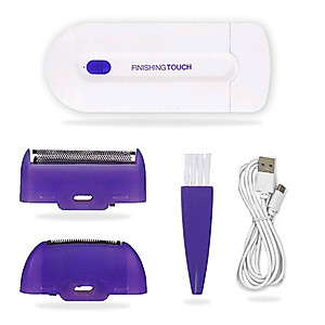 5.9x3.3x1 inch Female epilator, rechargeable lady electric shaver for arms, armpits, bikini line, legs, back(Purple+white)
