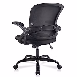 FelixKing Office Chair, Ergonomic Desk Chair, Breathable Mesh Computer Chair Swivel Home Desk Gaming Chair with Wheels and Flip-up Armrests, Adjustable Height for Conference Room (Black)