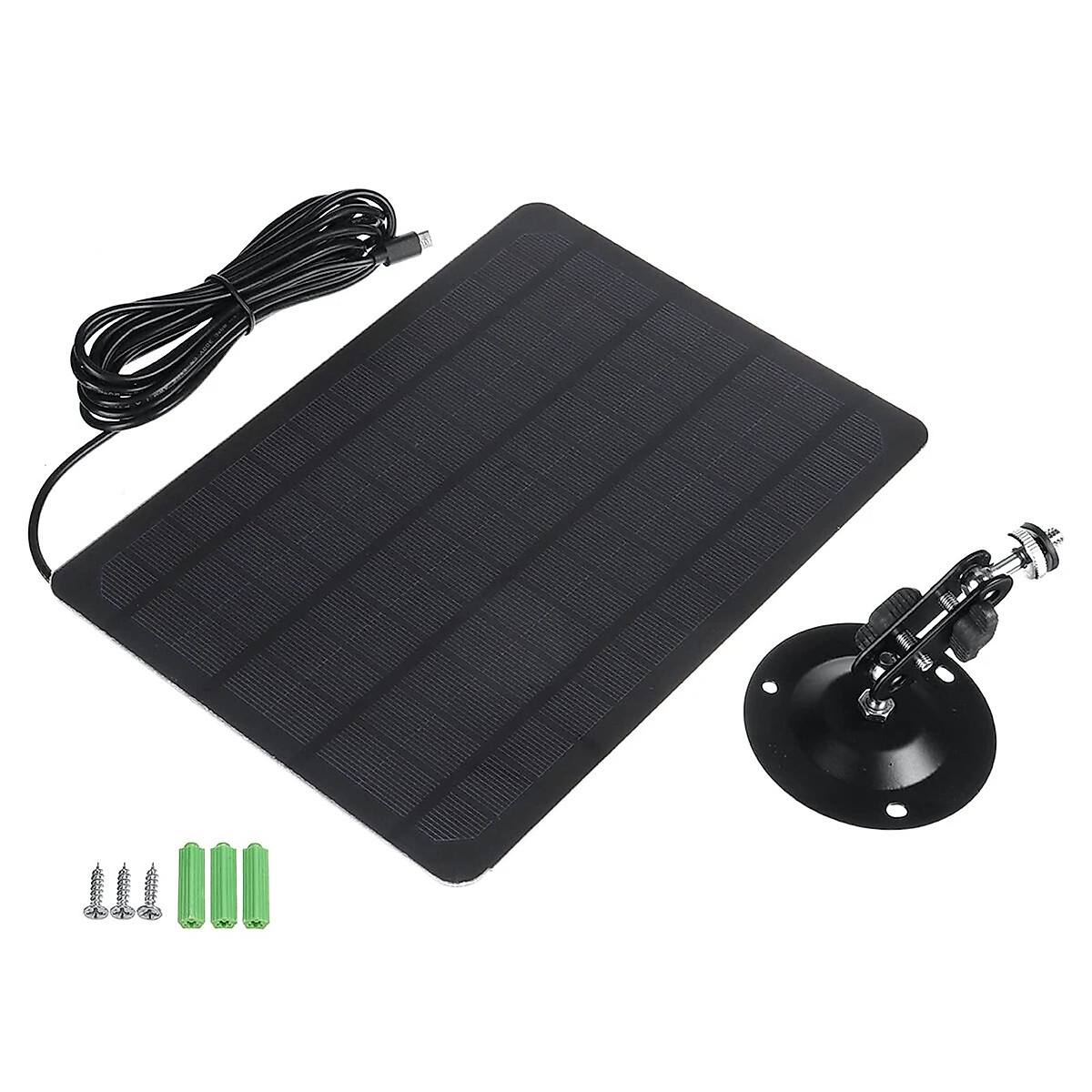 XIXIAN 10W 6V Micro USB Solar Panel 2000mAh 360-degree Rotation Waterproof Wall Mounted Monocrystal Silicon Solar Plate for USB Camera