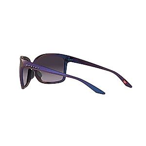 Oakley Women's OO9230 Wildrye Butterfly Sunglasses, Matte Cyan/Purple Colorshift/Prizm Grey Gradient, 61 mm