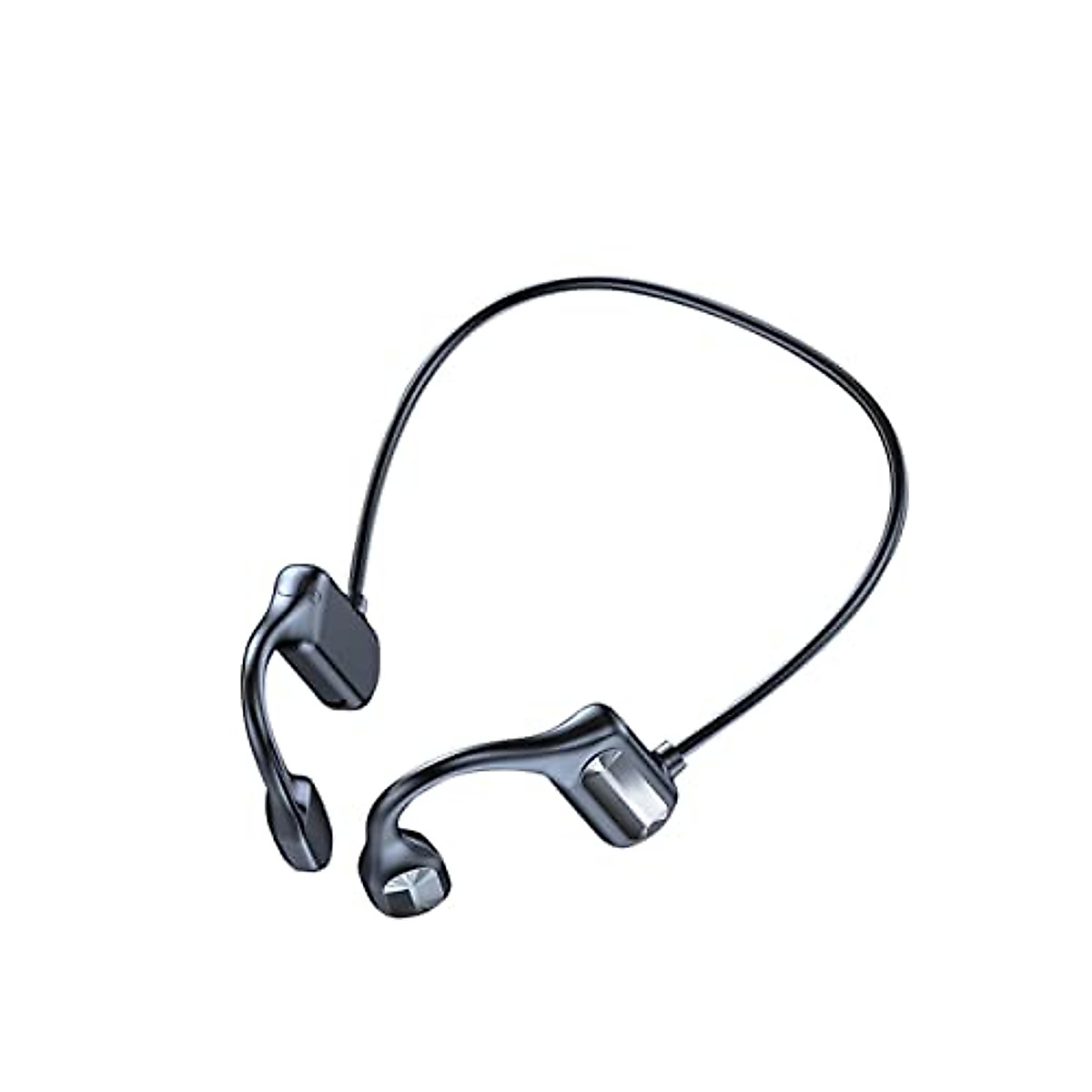 Wireless Bluetooth Headset, Hanging Ear Bluetooth Headset, Osteoconductive Headset, Sports Headset Business Headset, 360° Stereo Noise Reduction Ear Protection Waterproof Bluetooth Headset (Black)
