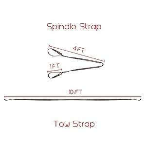 Extreme Max 5001.5037 PRO Series Snowmobile Lever Lift Stand - 33" Max Height Fits Most Snowmobiles & 5001.5028 Heavy-Duty Snowmobile/ATV Tow Strap