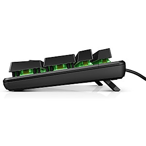 HP Pavilion Mechanical Gaming Keyboard 500 with Wired USB, Red Switches, RGB LED Backlighting, 10-Key Rollover Anti-Ghosting, Media Control Keys and 2-Way Adjustable Legs (3VN40AA#ABL)