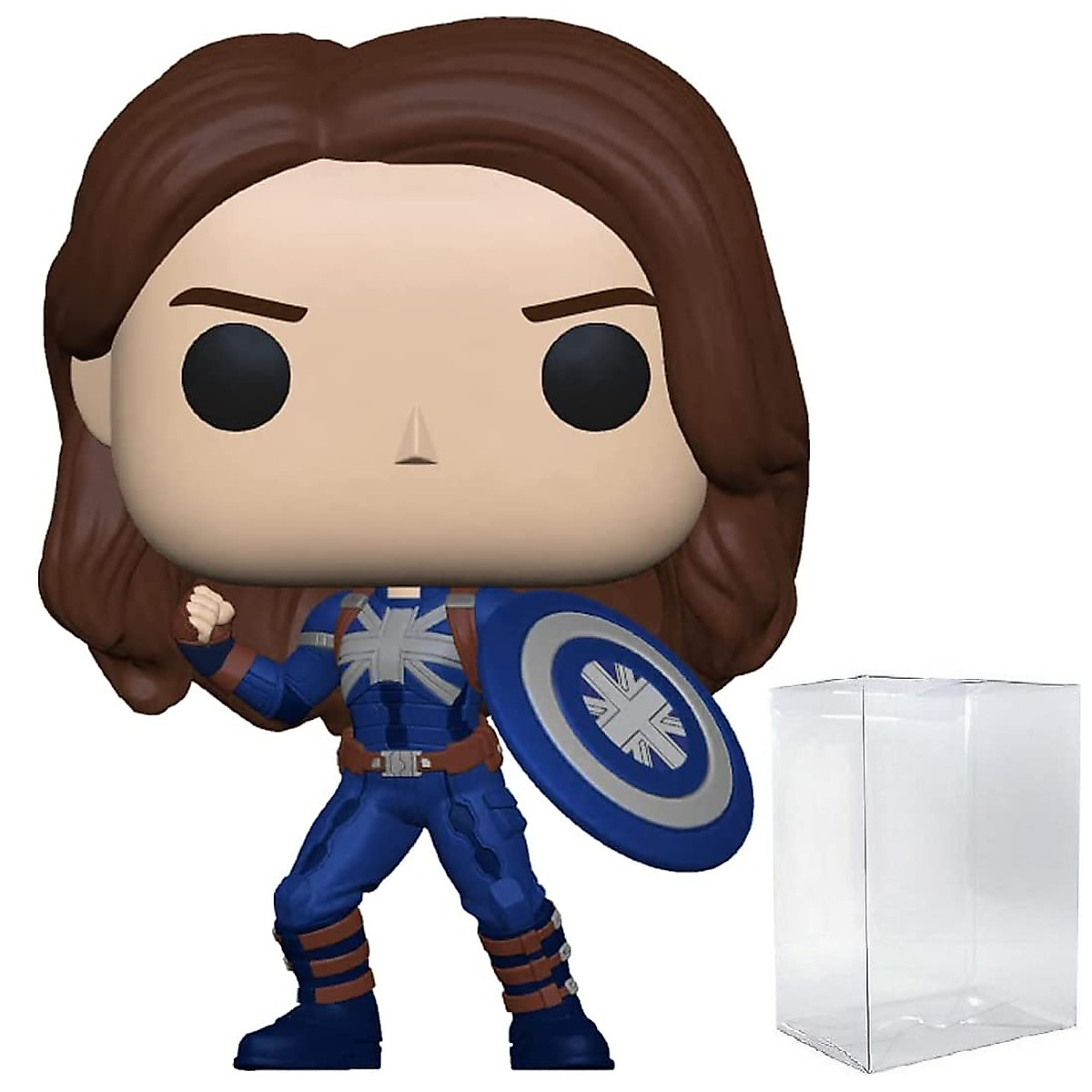 POP Marvel: What If? - Captain Carter Stealth Suit Funko Pop! Vinyl Figure (Bundled with Compatible Pop Box Protector Case), Multicolored, 3.75 inches