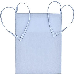 YeeMan Linen Baby Bedside Hanging Storage Bag,Hanging Storage Pocket Organizer for Baby Cribs and Toys,One Pocket(Light Blue)