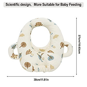 vocheer Baby Bottle Holder, Portable Support Pillow for Newborns, Baby Breastfeeding Pad，Bottle Support Cushion, Leaf