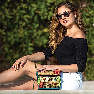 Mary Frances Tiki Bar Womens Crossbody Handbag, Multi,One Size