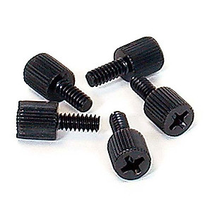 StarTech.com 6-32, 5/16in Long Black Metal Computer Case Thumbscrew - Pkg of 50 (SCREWTHUMB)