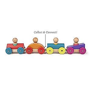3 Piece Tegu Magnetic Racer Building Block Set, Orange