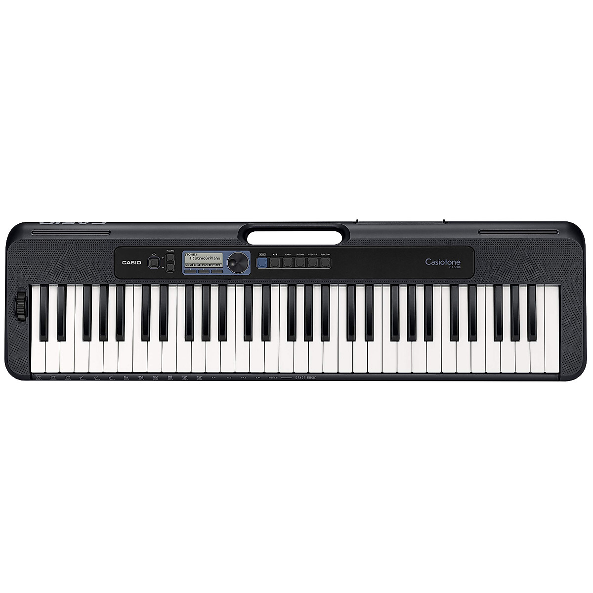 Casio CT-S300 61-Key Premium Keyboard Pack with Stand, Headphones & Power Supply + Casio ARBENCH X-Style Adjustable Padded Folding Keyboard Bench