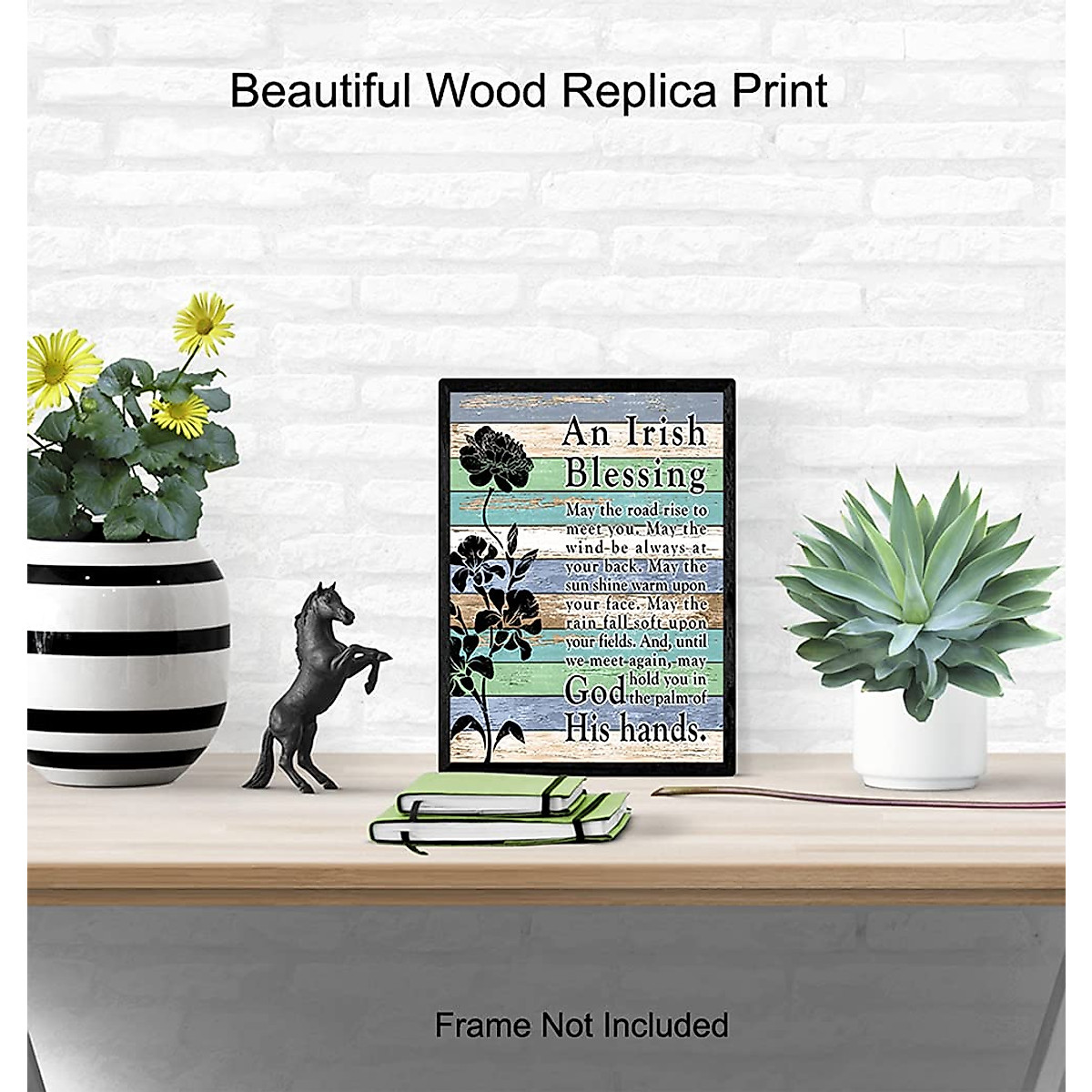 May The Road Rise To Meet You Irish Blessing Wall Decor - Irish Decor - Irish Quotes Wall Decor - Positive Inspirational Quotes Poster Sign Decorations - Sayings for Wall Decor - Uplifting Gifts