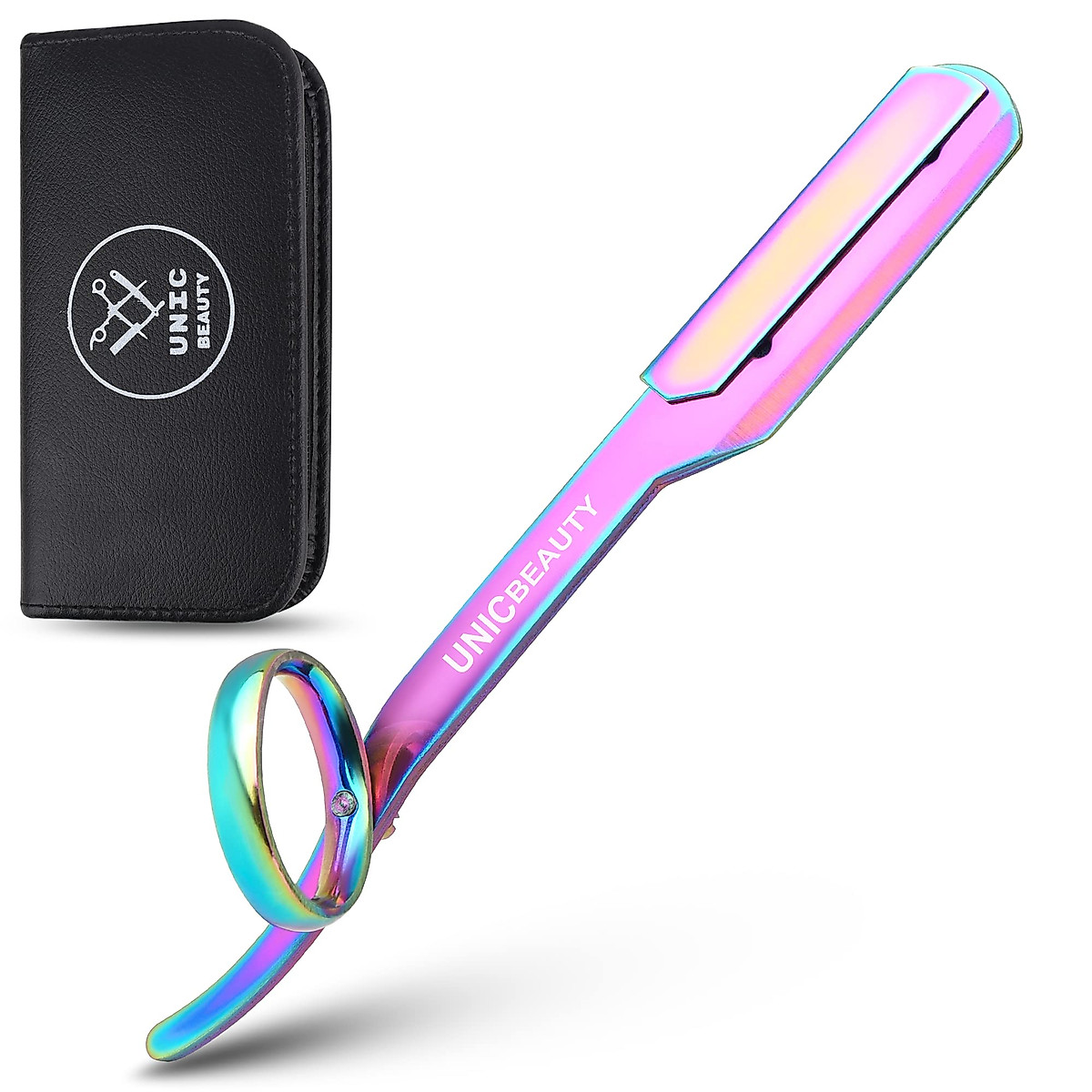 Straight Razors for Men - Professional Barber Razor for Close Shave with Premium Quality Edge, Blades Pack & Maintenance kit included with Pouch