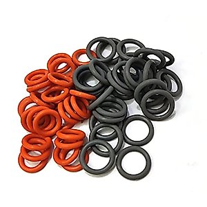 palart 1/4" & 3/8" Pressure Washer QD Colored O-Rings (1/4''&3/8''(25+25) 50 Pack （Red+Grey）,M22 Quick Connect Coupler