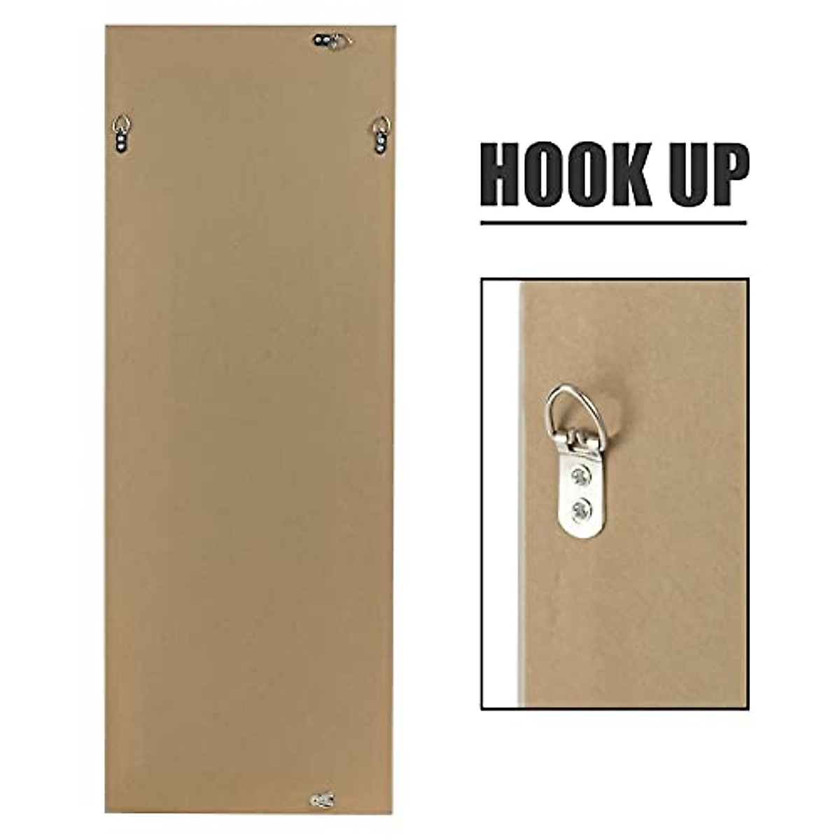 NeuType Full Length Mirror Full Length Body Mirror Standing Mirror 43"x16" Floor & Full Length Mirrors Black Mirror Hanging Mirror Long Mirror (No Stand)