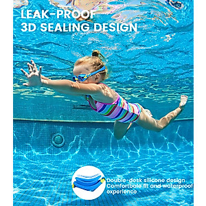 Aegend Kids Swim Goggles (2 Pack) for children/Toddler/Boys/Girls/Youth, No Leaking Waterproof Swimming Goggles for Kids Aged 4-14