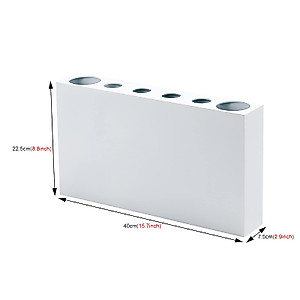 Umbrella Holder Mini Umbrella Rack with Pull-Out Drip Tray for Porch/Doorway/Corner/Corridors, 6 Holes Easy Carrier Umbrella Stand, 7.5cm X 40cm X 22.5cm (Color : White)