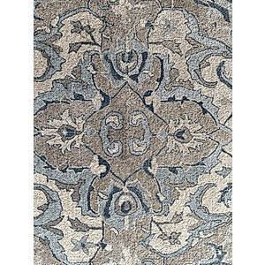 Natural Weave Pb Rug Hand Tuffted Nolan Style Traditional Wool Area Rugs Suitable for Living Room, Bedroom, Dining Room | 100% Wool | 100% Cotton Backing (8 x 10 FT)