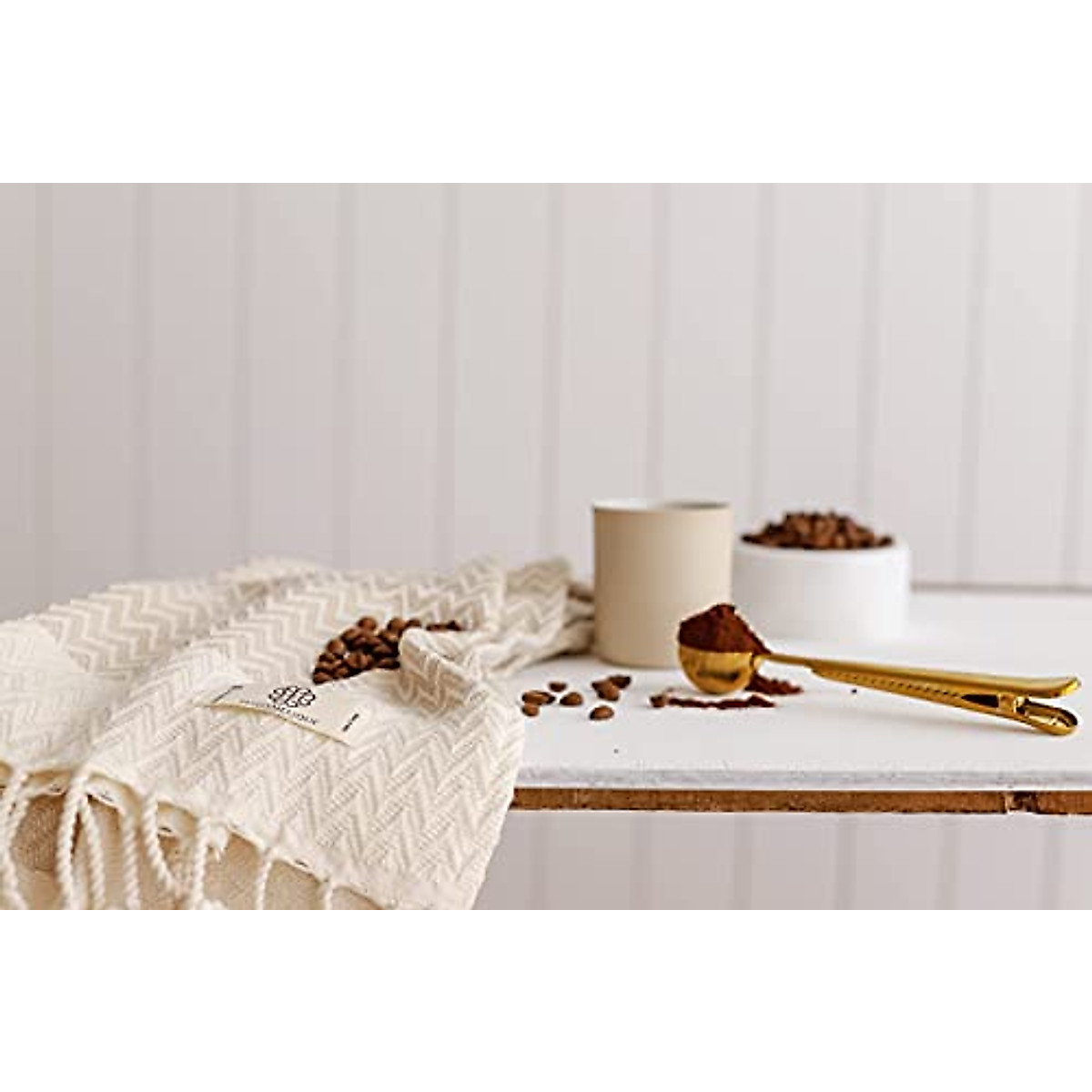 Madamelique Exclusive Hand Towels Set of 2-18 x 40 Inches - Decorative Bathroom Peshtemal Towel for Hand, Face, Hair, Yoga, Tea, Dishcloth, Kitchen and Bath - 100% Pure Cotton (Beige)