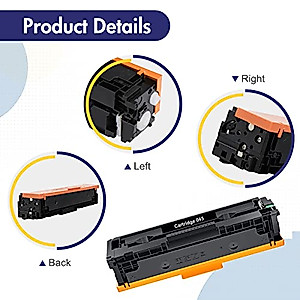 045 045H CRG-045 5-Color Toner Cartridge Set Replacement for Canon 045 045H Toner Cartridge for Canon Color imageCLASS MF634Cdw, MF632Cdw, LBP612Cdw Laser Printers ( 5-Pack)