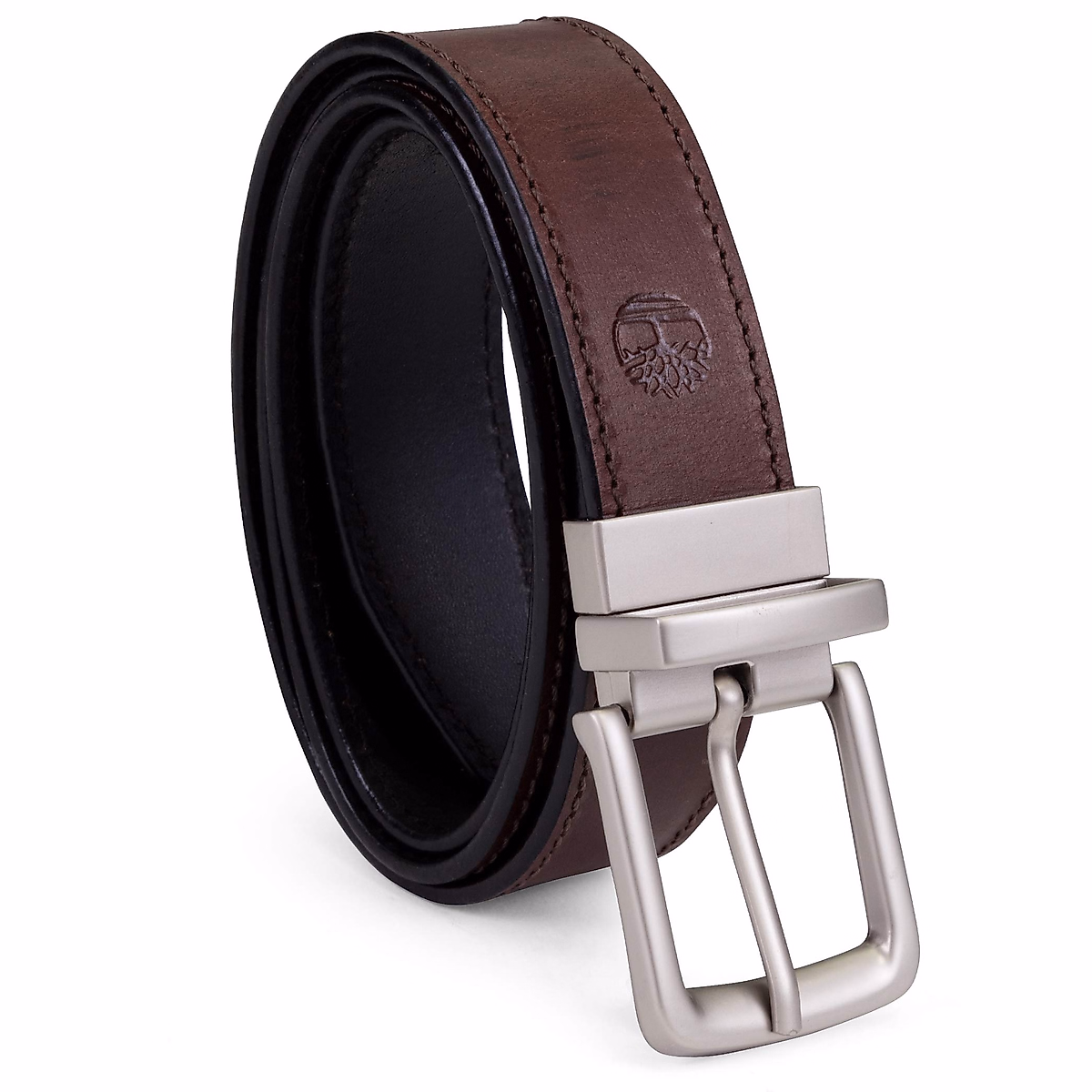 Timberland Men's Big and Tall Classic Leather Reversible Belt, Brown/Black, 48