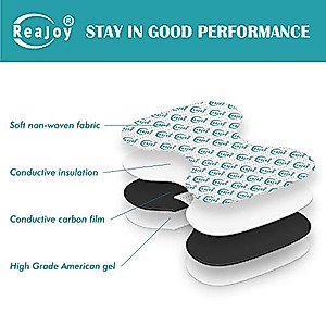 Reajoy 4.5X6 Large Butterfly OTC TENS Unit Pads, 2-Pack American Gel Tens Replacement Pads Electrode Patches for Digital Massager Units and TENS EMS Machine Device
