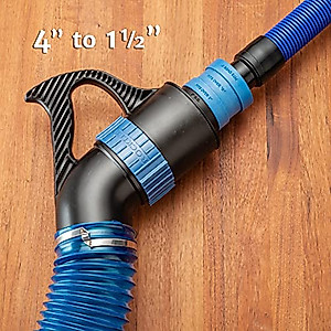 Dust Right Stacking Dust Port Adapter Set (3-Piece) – Interchangeable Vacuum Adapter for Dust Collection Hose & Tools – Glass Reinforced Polypropylene Dust Collectors for Woodworking