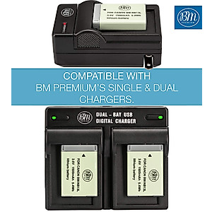 BM Premium 2-Pack of NB-13L Batteries for Canon PowerShot SX740 HS, G1 X Mark III, G5 X, G5 X Mark II, G7 X, G7 X Mark II, G7 X Mark III, G9 X, G9 X Mark II, SX620 HS, SX720 HS Digital Cameras