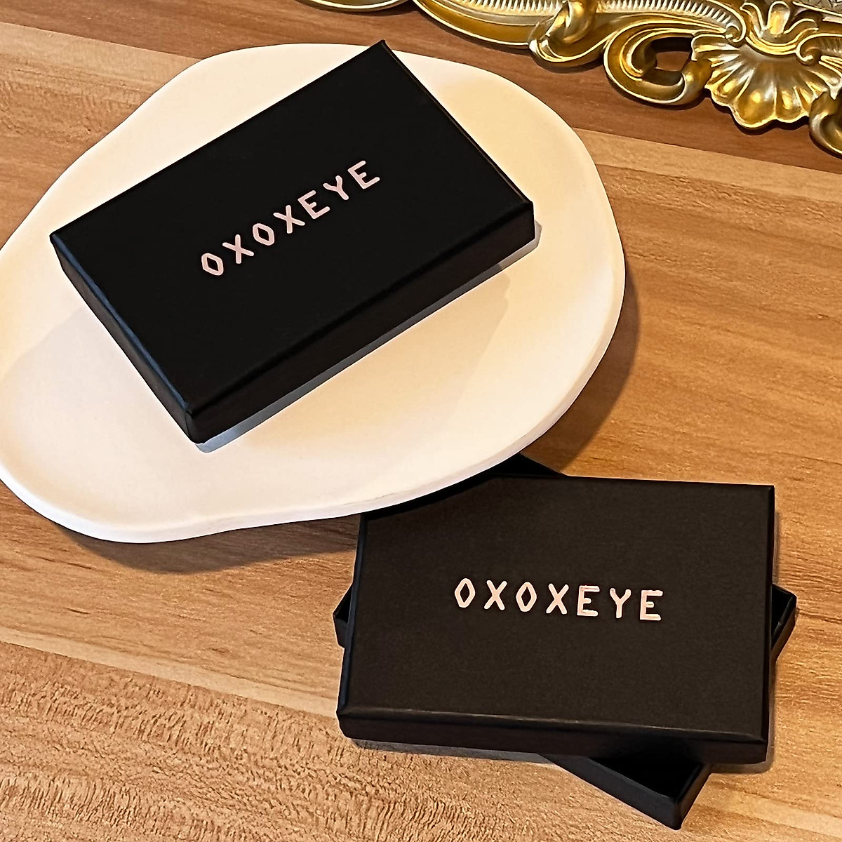 OXOXEYE Evil Eye Necklace Dainty Gold Necklace for Women 18K Gold Plated Necklace Cute CZ Eye Sun Ray Pendant Necklace