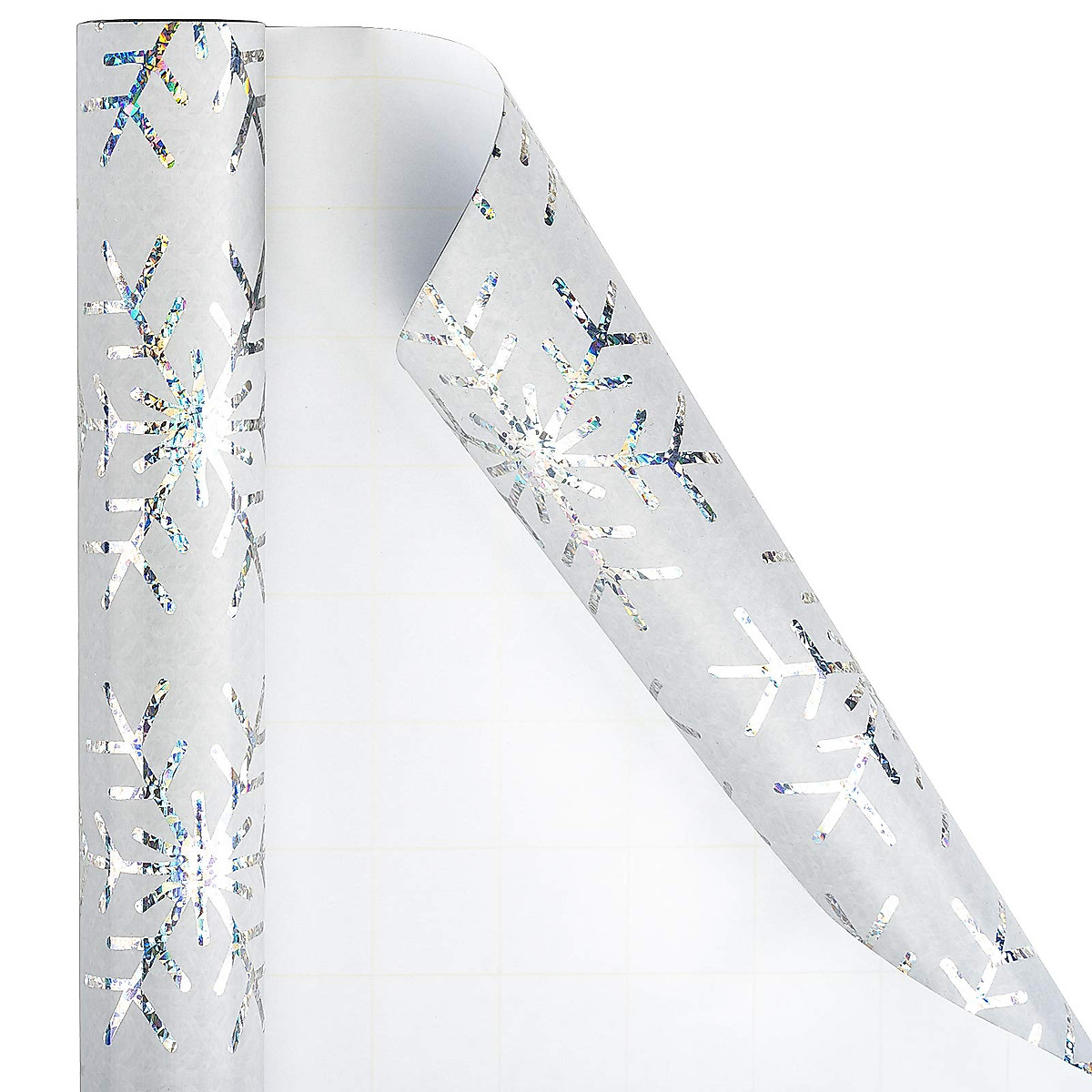 RUSPEPA Wrapping Paper - Rainbow Shining Snowflake Design - 30 inches x 32.8 Feet