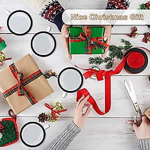 TeamFar Coffee Mug Set of 6, 12 oz Enamel Mug White Tea Camp Drinking Cups Mugs Vintage for Camping Picnic Home Use, Non Toxic & Portable, Classic Design & Easy Clean