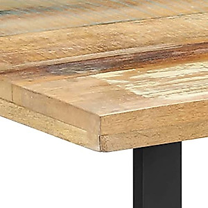 WHOPBXGAD Dining Table,Industrial Restaurant Counter, Wooden bar Table for Living Room, Dining Room, Bistro Table,47.2"x23.6"x29.9" Solid Reclaimed Wood
