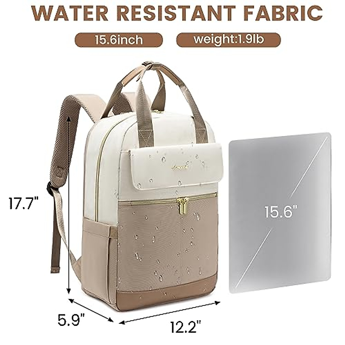 LOVEVOOK Laptop Backpack for Women, Cute Laptop Bag with USB Port, Waterproof Travel Work Backpack Purse, Anti-Theft College Backpacks Casual Computer Daypack Nurse Teacher Bag