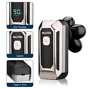 Head Shaver for Men, YBLNTEK 5-in-1 Electric Razor for Men Cordless LED Bald Head Shaver, IPX7 Waterproof 6D Rotary Shaver Grooming Kit with Nose Hair Trimmer, Valentine's Day Gift for Men, Husband