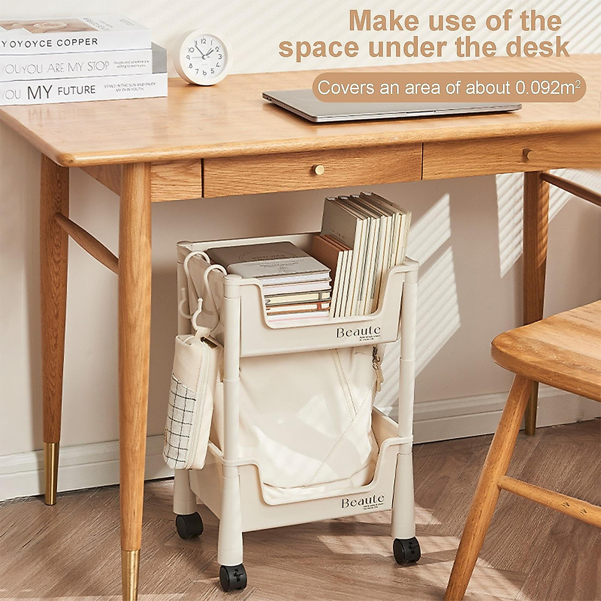 Rolling Cart, Multifunctional Laundry Cart with 2 3 4 Tiers, Snack Cart Organizer with Drawers, Wheeled Utility Rack, Movable Storage Organizer, Bathroom Countertop Trolley for Home Office Libraries