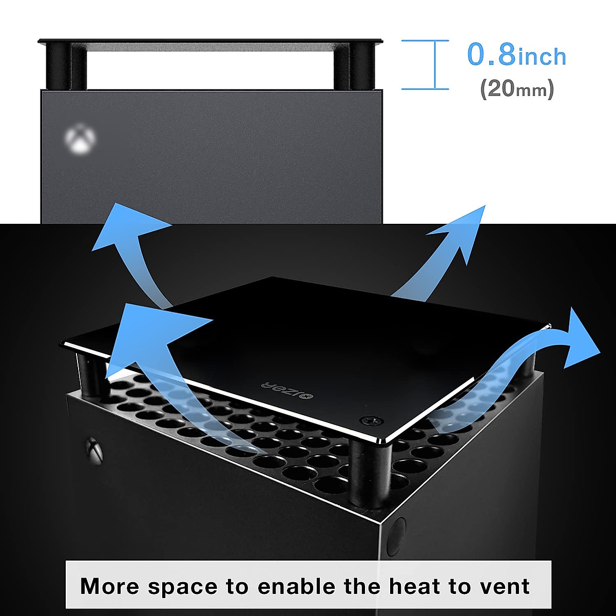 Dust Cover for Xbox Series X, Dust Filter Aluminum Top Cover for Series X Roof Metal Dust Proof Filter