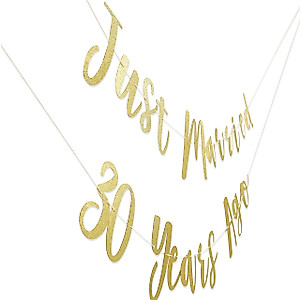 Just Married 30 Years Ago Banner- Wedding Anniversary Banner, We Still Do, Wedding Anniversary Party Decorations, The Choice For 30th Wedding Anniversary