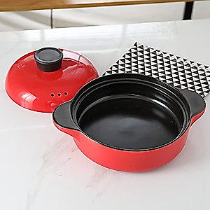 1.3L Ceramic Tagine Pot, Heat-resistant High Temperature Resistance Enamel Casserole with Lid, for Home Kitchen Resturant