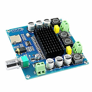 TDA7498 Bluetooth 5.0 digital power amplifier board dual channel 2 * 100W high power TF card AUX playback DC24V