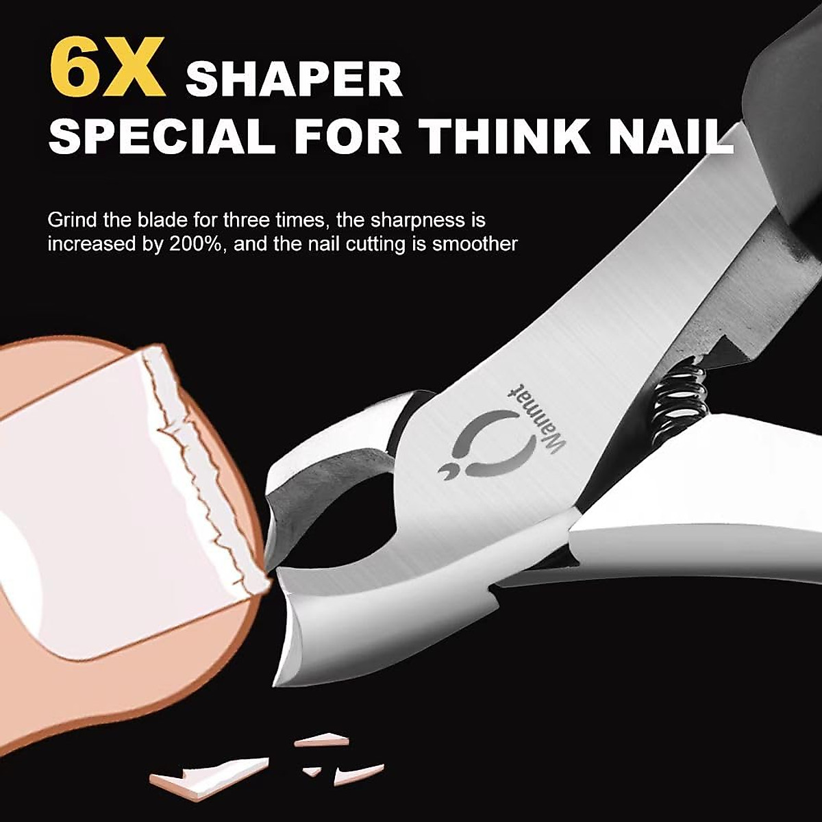 Toenail Clippers, Professional Nail Clippers for Thinck & Ingrown Nails, Upgraded Toe Nail Clippers for Men, Podiatrist Toenail Clippers Fingernail Clippers Wanmat