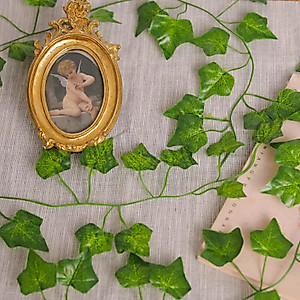 kovdim Artificial Ivy Vines Leaves 12 Strands (84 Ft), Ivy Garland Fake Vines Plants Hanging for Bedoom Room Wall Weeding Party Decor, Green