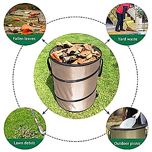 Haofy Collapsible Trash Can, 37.8L Collapsible Leaf Can Container Small Size