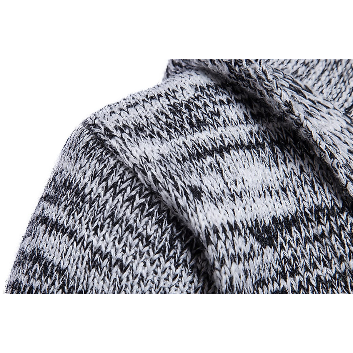 Maiyifu-GJ Men Long Knitted Cardigan Sweater Casual Lightweight Open Front Hooded Sweaters Slim Fit Knit Hoodies Sweatshirts (Grey,XX-Large)