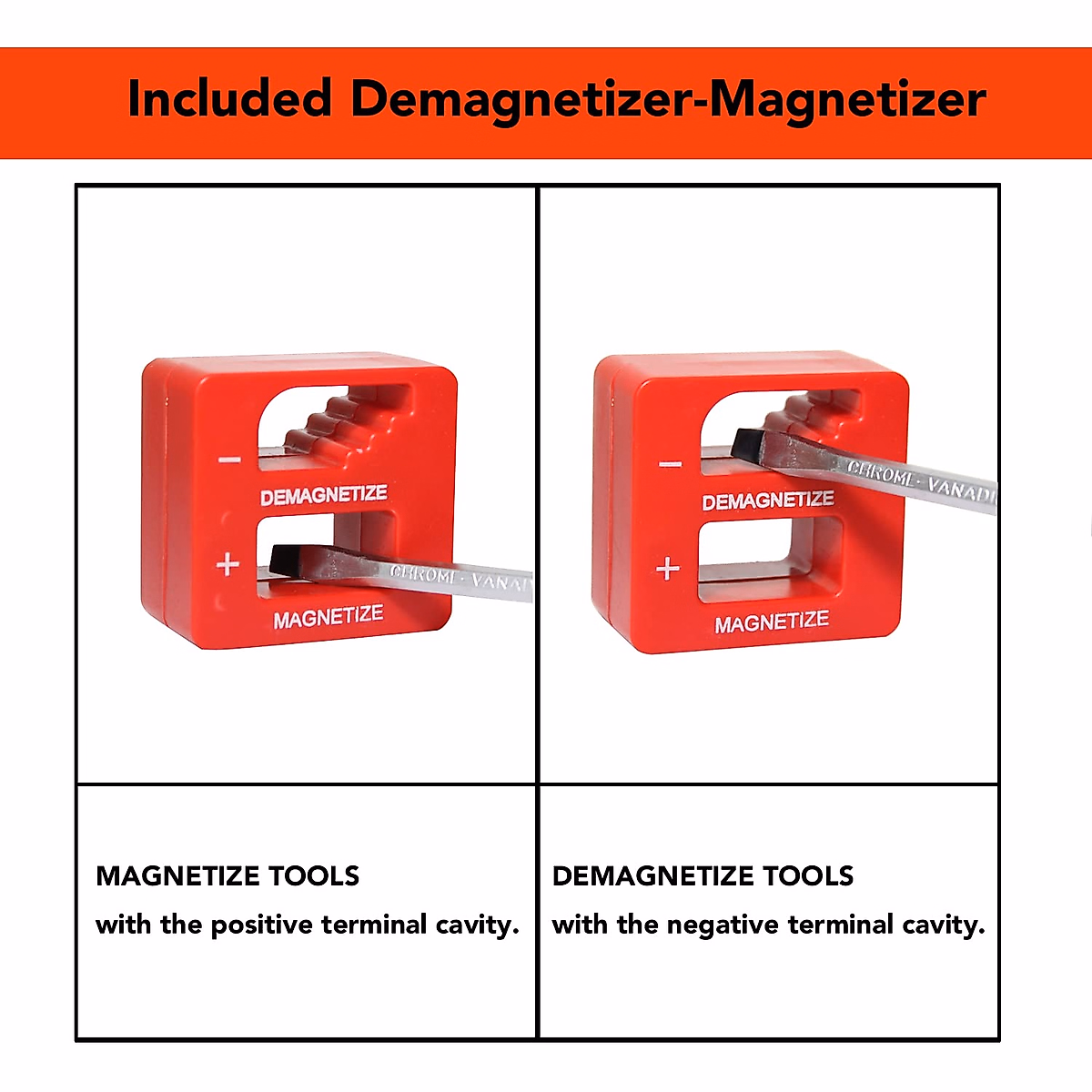 B BOCHAMTEC 101-Piece Magnetic Screwdriver Set with Organizer Rack,Drive Magnetic Bit Holding Screwdriver Handle,for Home Repair,Improvement,Best Tools for Men Tools Gift