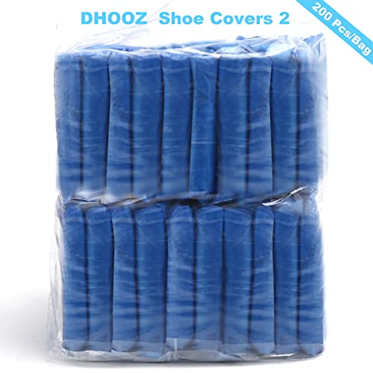 200Pcs/100Pairs Waterproof Shoe Covers Disposable Non Slip, Disposable Shoe Covers for Indoors, Premium Shoes Protectors Boot Covers, CPE Plastic Shoe Booties for Shoes Covers, Fit All Men&Women DHOOZ
