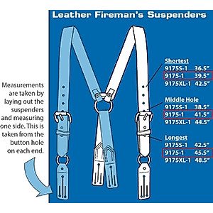 Boston Leather 9175 Leather Firefighter Suspenders