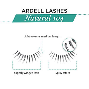 Ardell Natural Lashes False Eyelashes 104 Black (4 pack)