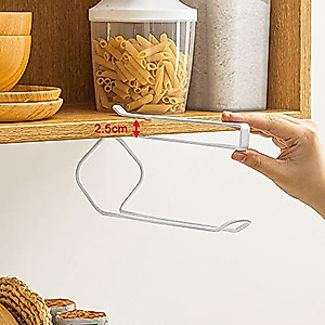 LINFIDITE 2 Pack Paper Towel Holder Under Cabinet New Upgrade Paper Towel Rolls Holder Wine Glass Holder Wall Mount Paper Rack Sliding No Drilling Kitchen Hanging Storage Rack,Black