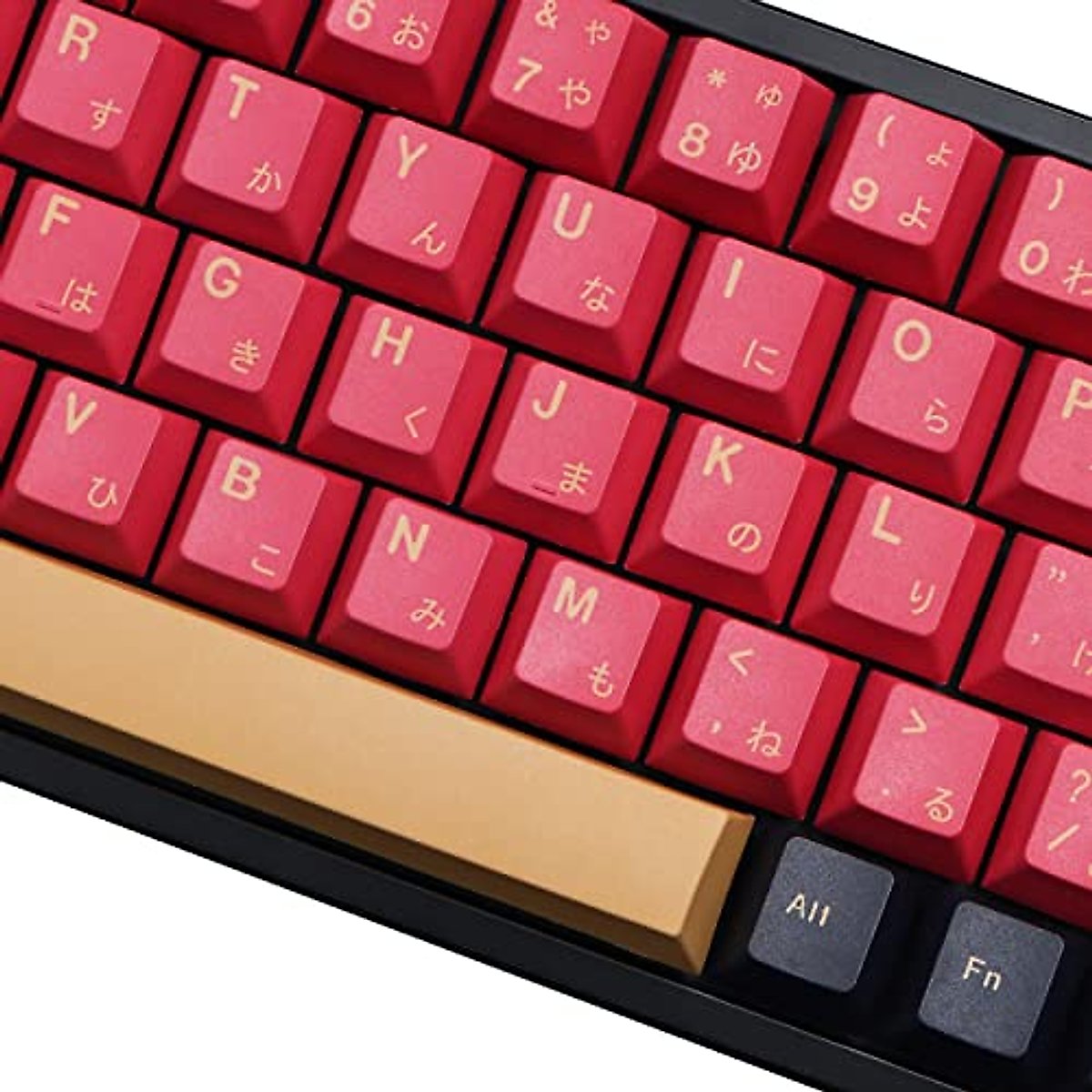 MOLGRIA Red Samurai Keycaps, 129 Set PBT KeyCaps for Gaming Keyboard, Cherry Profile Dye Sublimation Custom Keycaps with Puller for Gateron Kailh Cherry MX Switch 104/87/71/61 60 Percent Keyboard