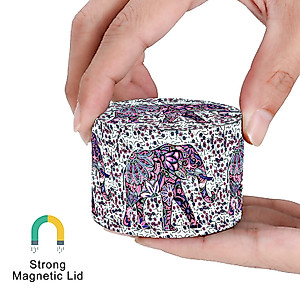 VRUPINZE 2.5 Inch Boho Grinder, Large Spice Grinder（Colorful Elephants Pattern）