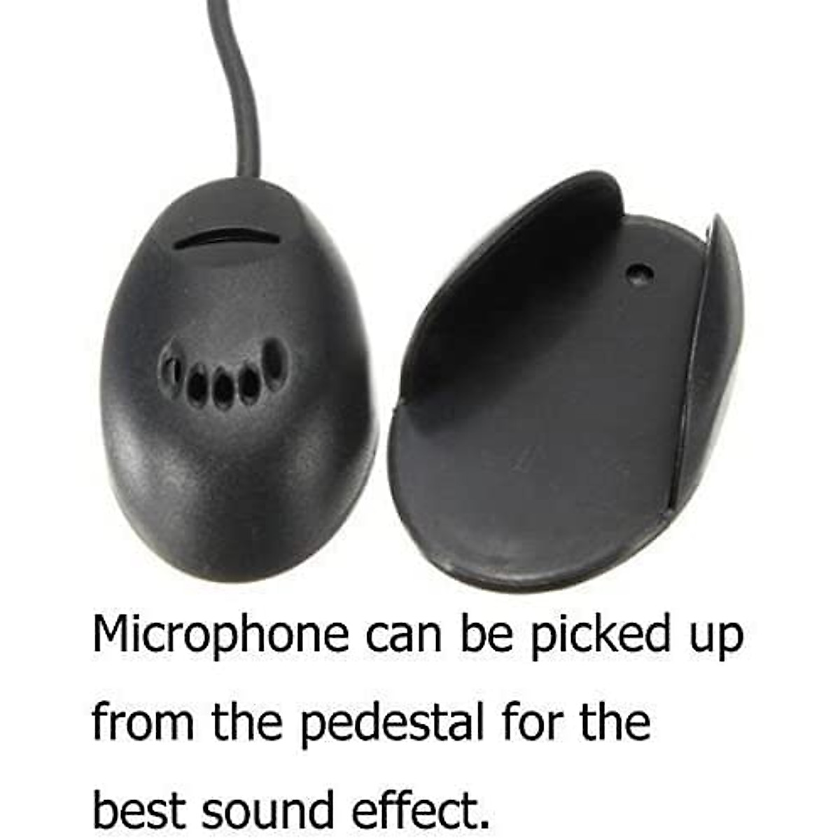 MICMXMO Car Microphone 2.5mm External Assembly Mic for Car Vehicle Head Unit Enabled Audio Stereo Radio Receiver GPS DVD, 3m Cable, Plug and Play